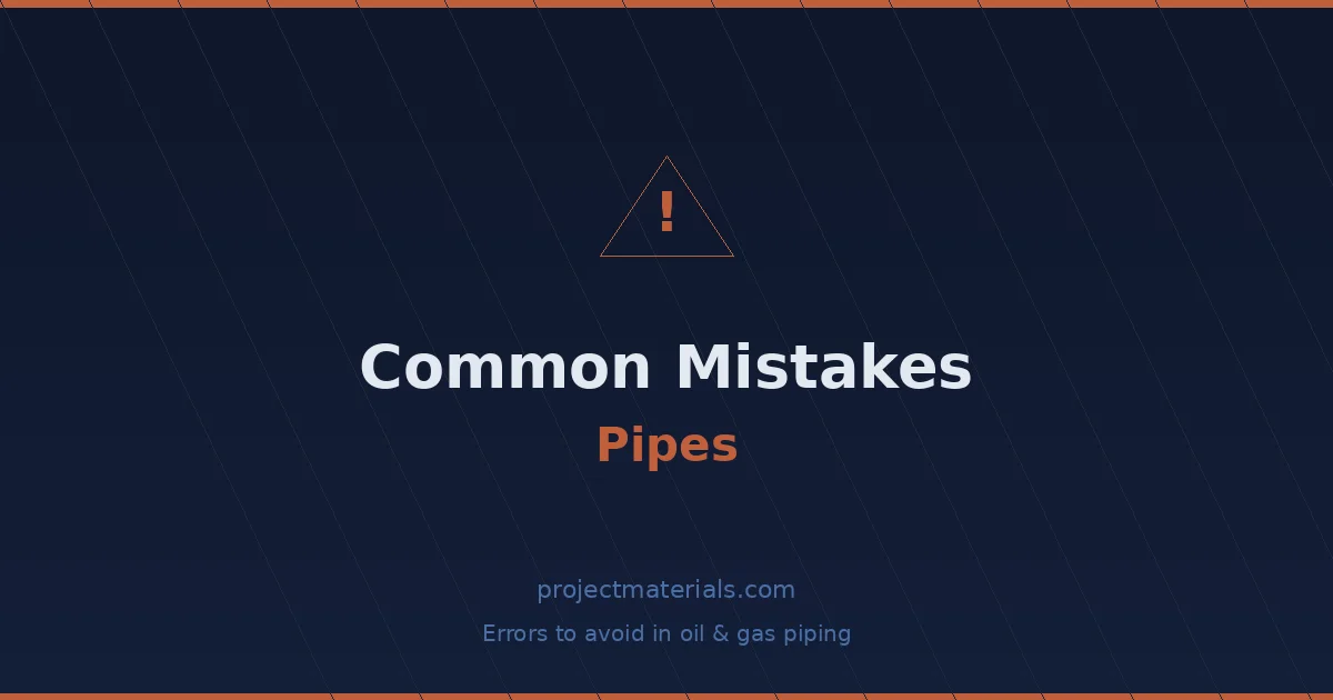 Common Pipe Mistakes: 12 Errors to Avoid | Projectmaterials