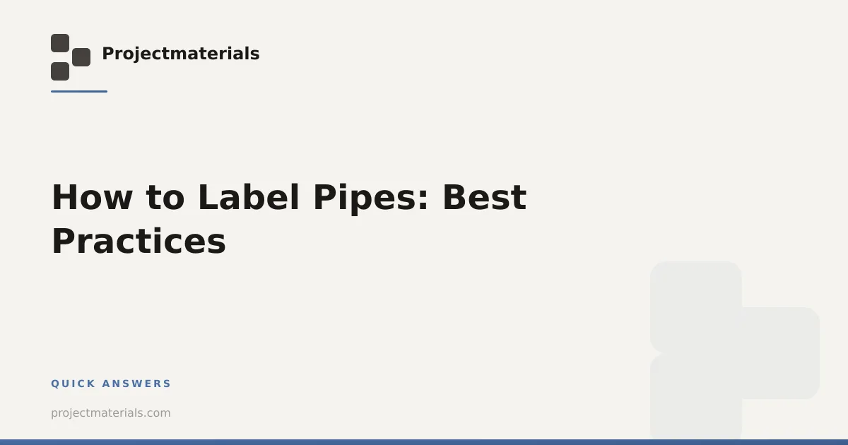 How to Label Pipes: Best Practices | Projectmaterials