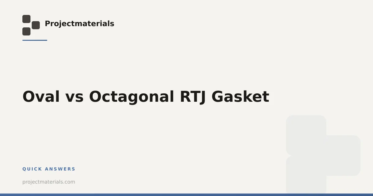 Oval vs Octagonal RTJ Gasket | Projectmaterials