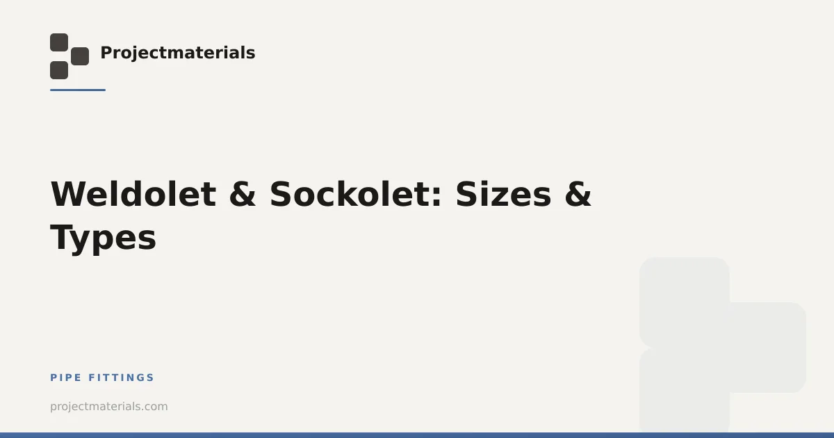 Weldolet & Sockolet: Sizes & Types | Projectmaterials